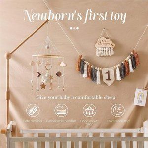 Other | Baby Crib Mobile For Boys Girls Boho Nursery Mobile Gender ...